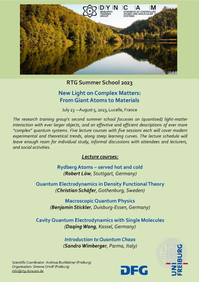 RTG-DynCAM – DFG-funded Research Training Group "Dynamics of Controlled Atomic and Molecular ...